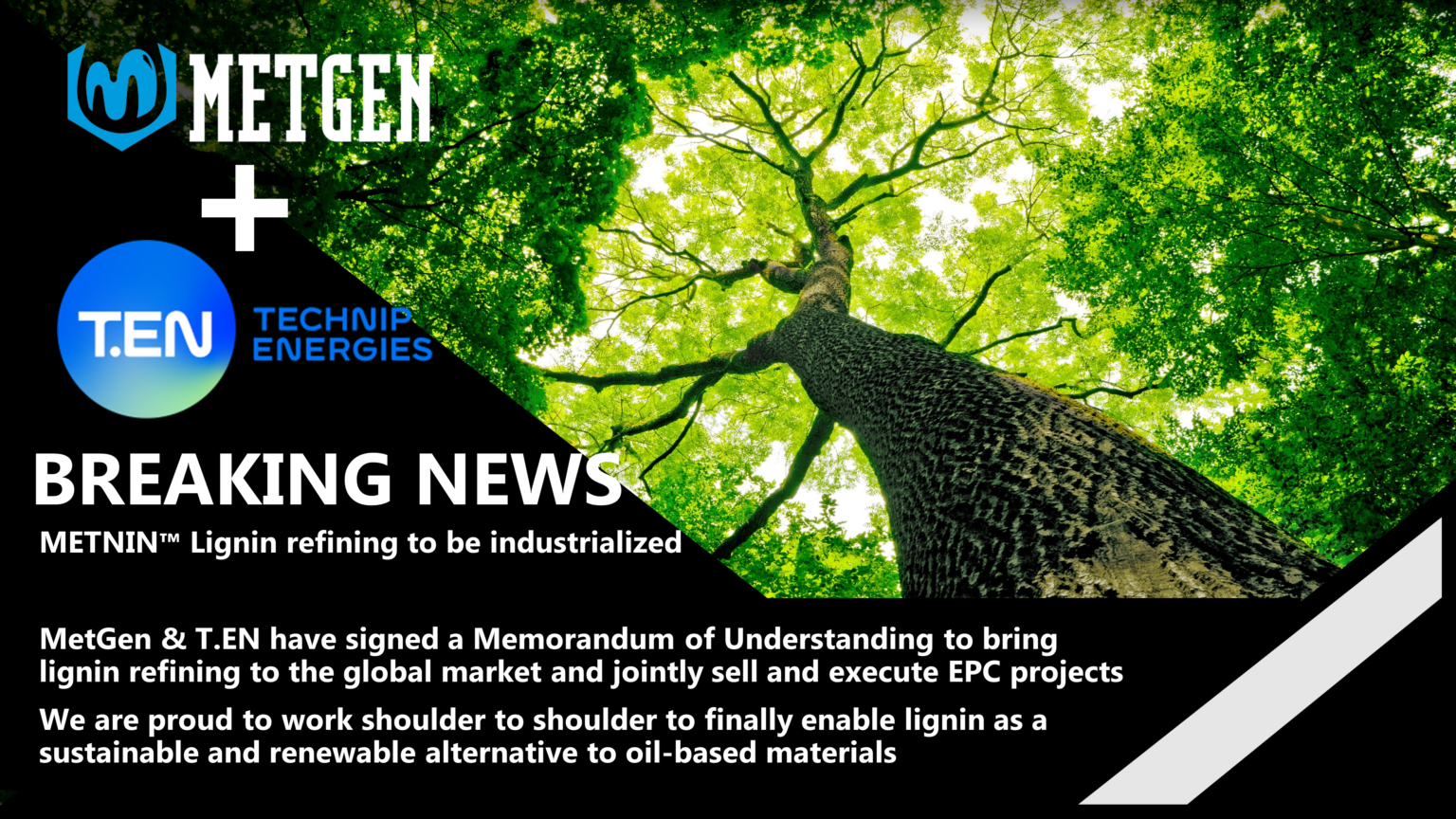 Technip Energies and MetGen Join Forces to Industrialize METNIN® Lignin ...